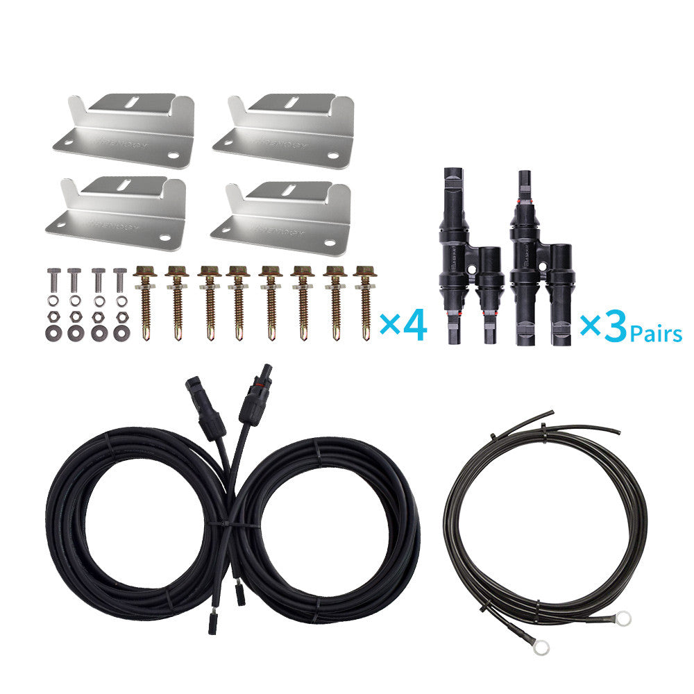Wiring and Mounting Kit For 400W Solar Panel | Renogy EU | Renogy NL